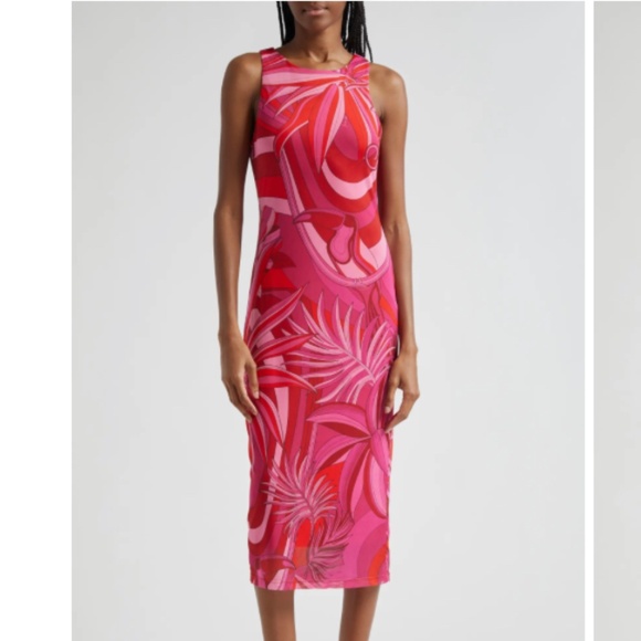 FARM Rio | Dresses | Nwot Farm Rio Endless Summer Tulle Midi Dress Size ...